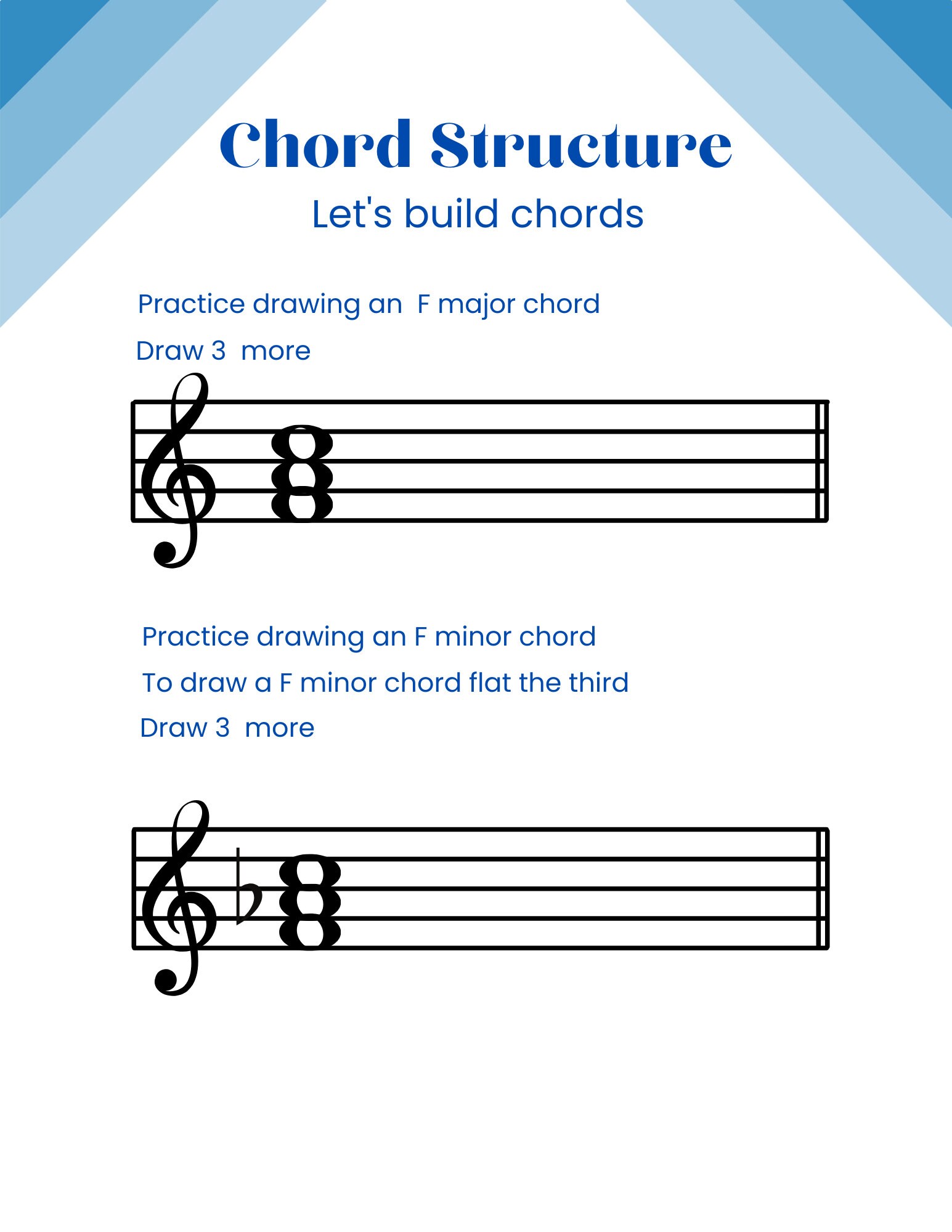 Piano Worksheets Building Chords Music Worksheets Homeschool Worksheets ...