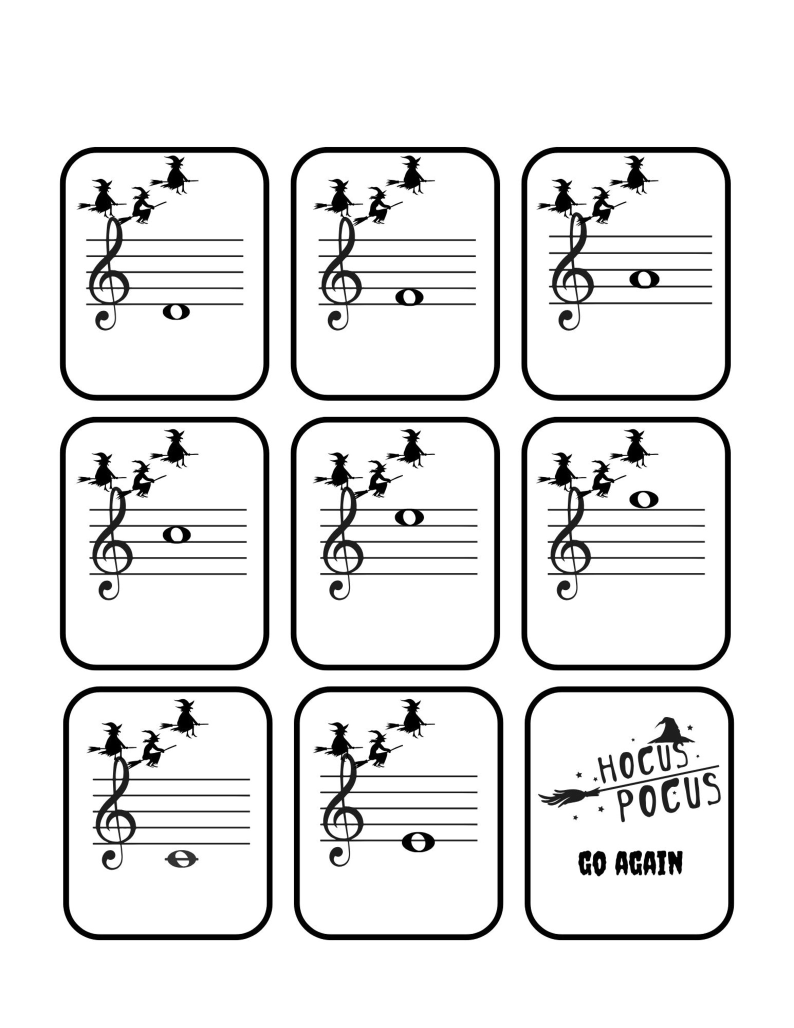 Halloween Music Game Music Activity Group Piano Lessons Music Class ...