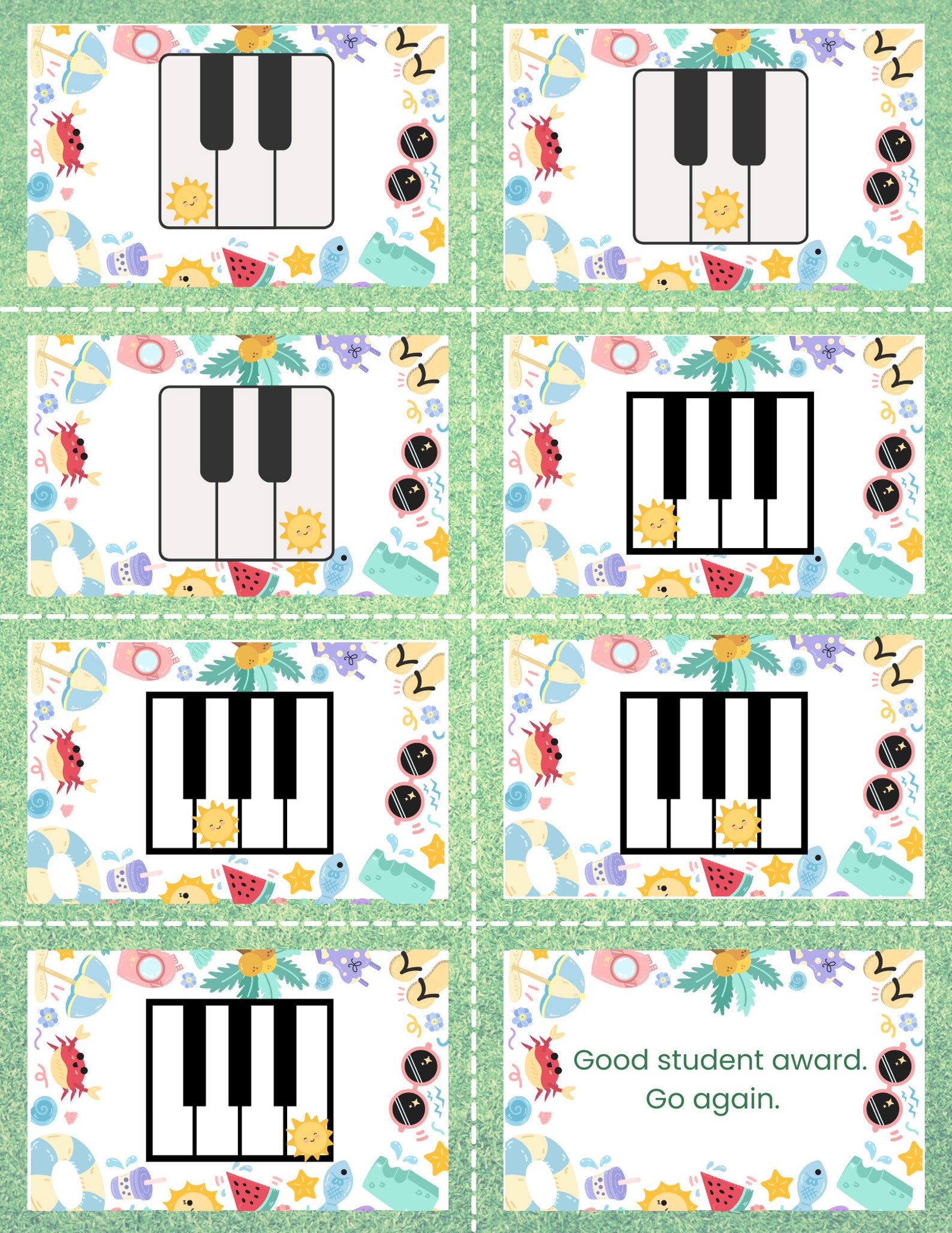 Piano Game Music Game Piano Keys Homeschool Game Piano Lesson Activity ...