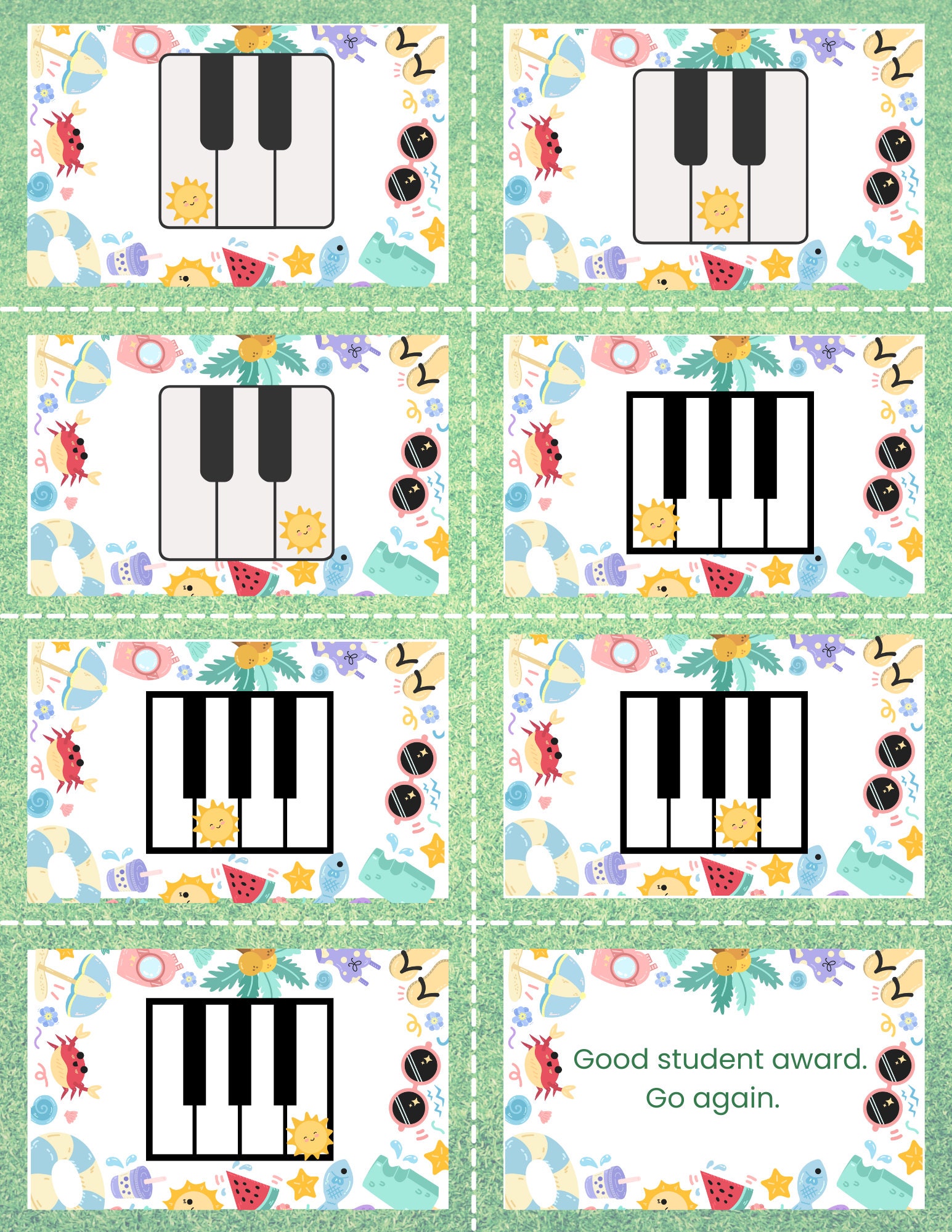 Piano Game Music Game Piano Keys Homeschool Game Piano Lesson Activity ...