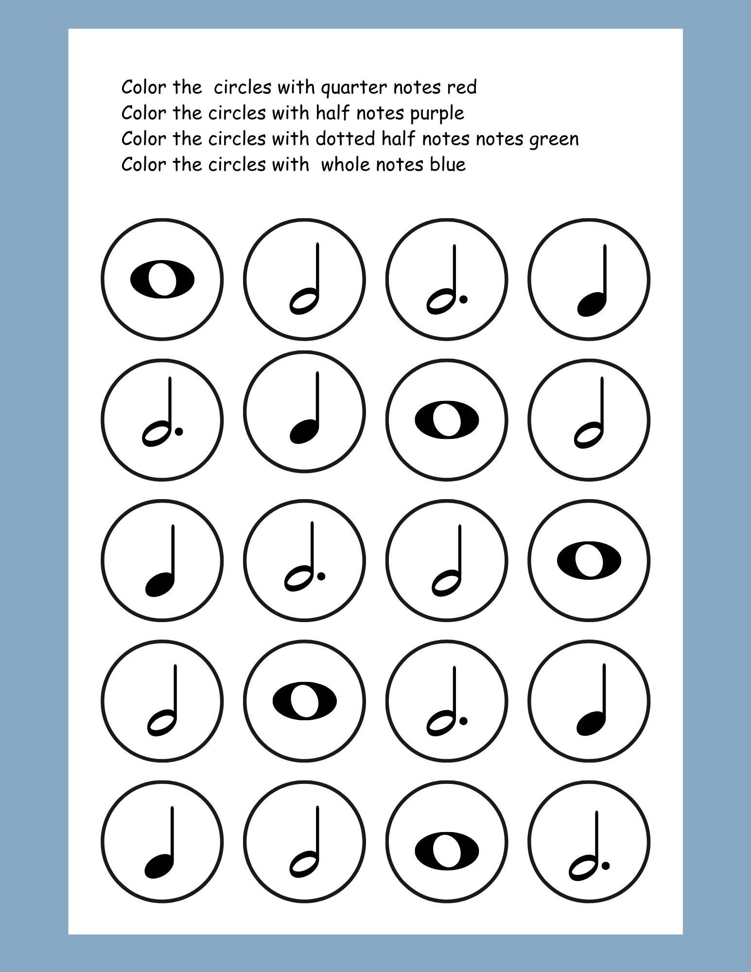 Music Note Worksheets Music Theory Worksheets Music Printable Music ...