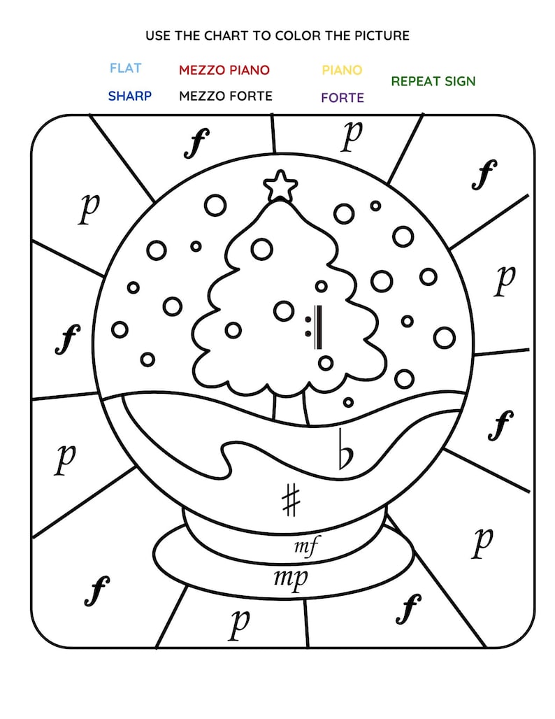 Christmas Music Worksheets Coloring Worksheets Piano Worksheets ...