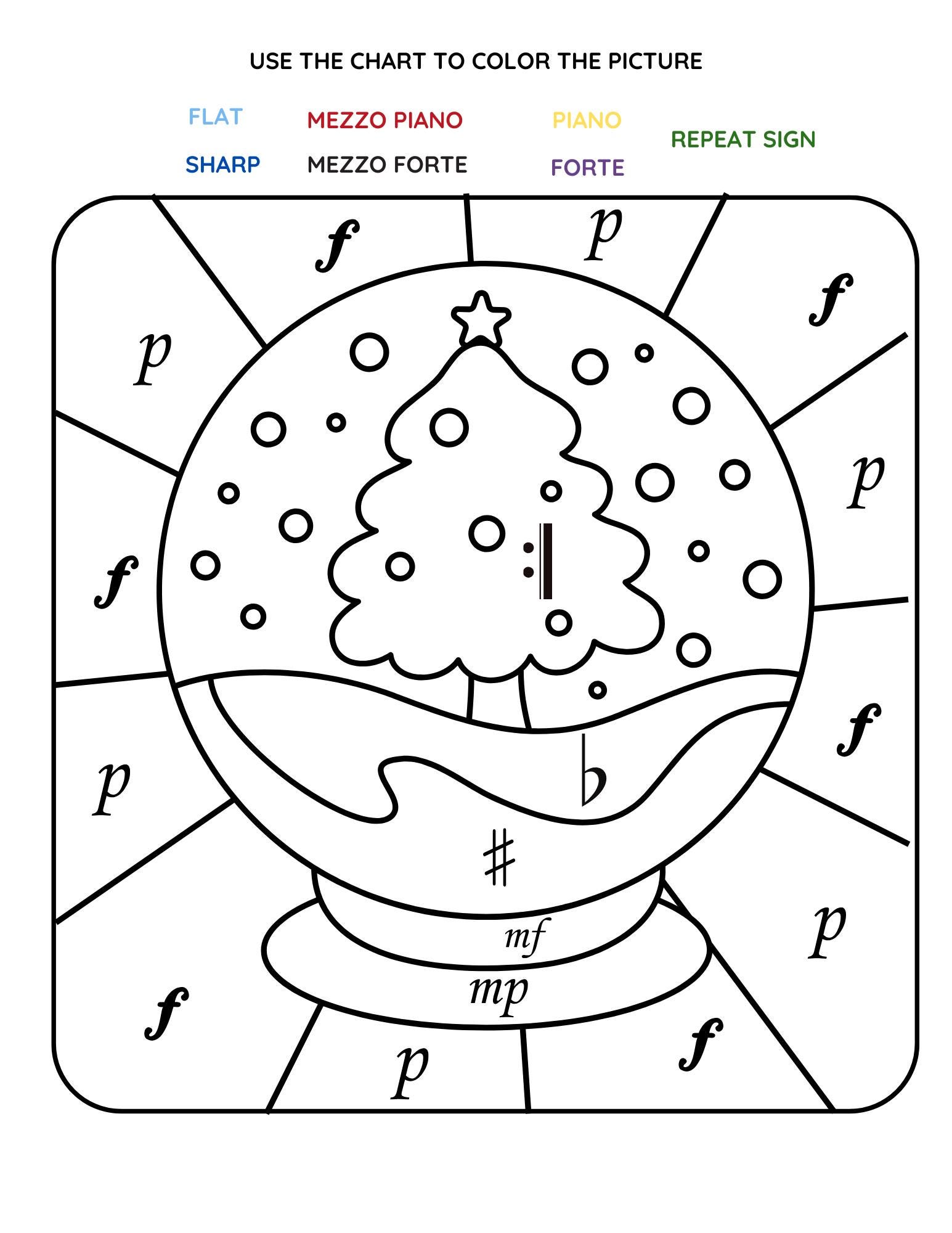 Christmas Music Worksheets Coloring Worksheets Piano Worksheets ...