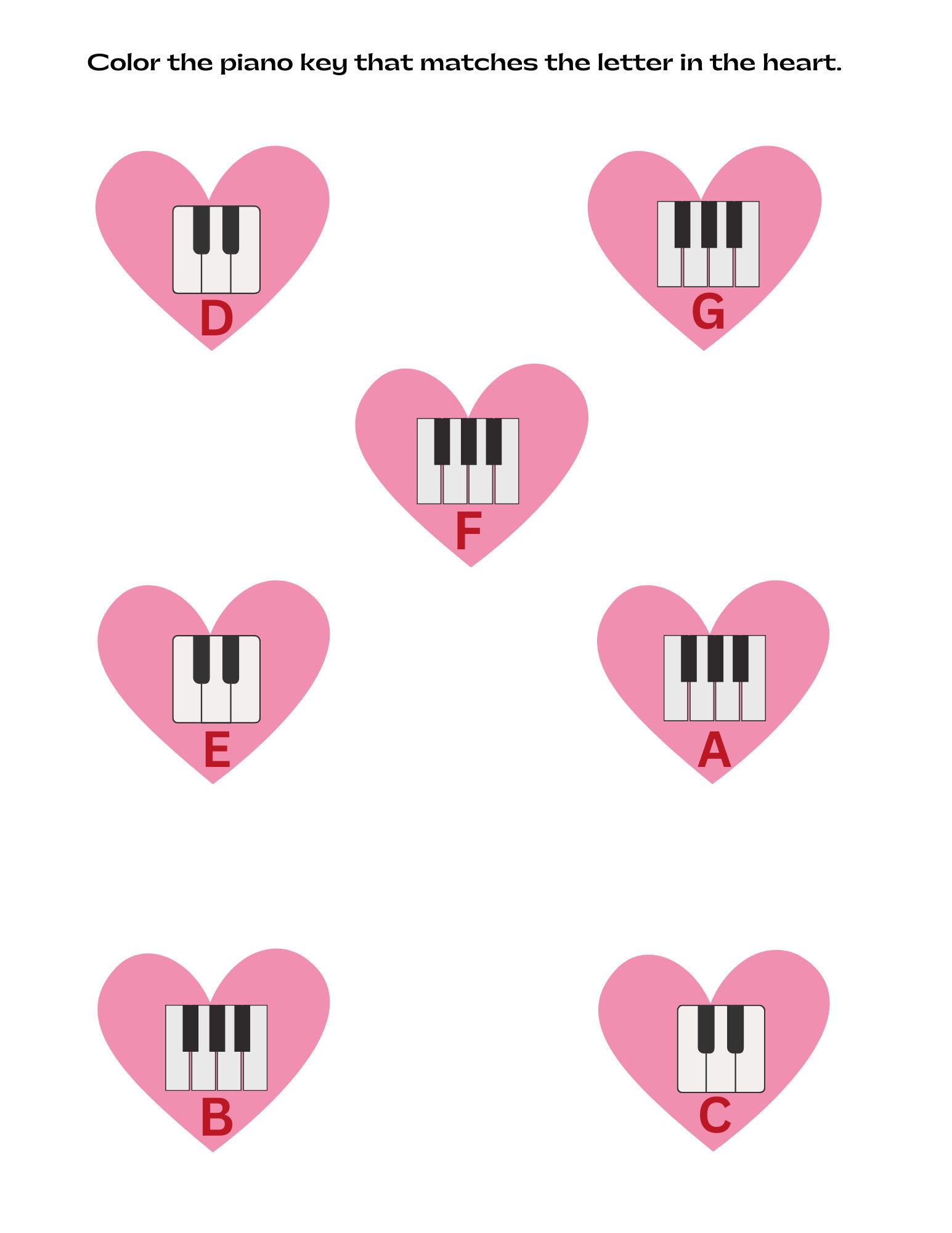 Music Worksheets Piano Game Music Education Piano Lesson Game Music ...