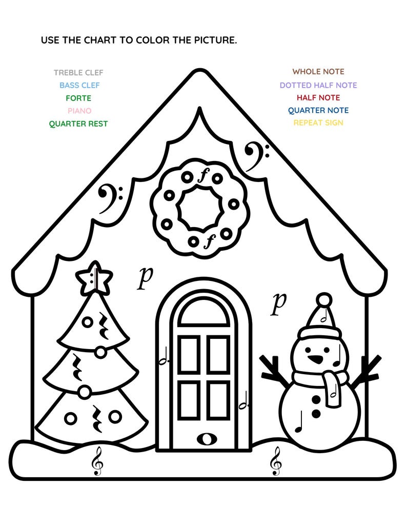 Christmas Music Worksheets Coloring Worksheets Piano Worksheets ...