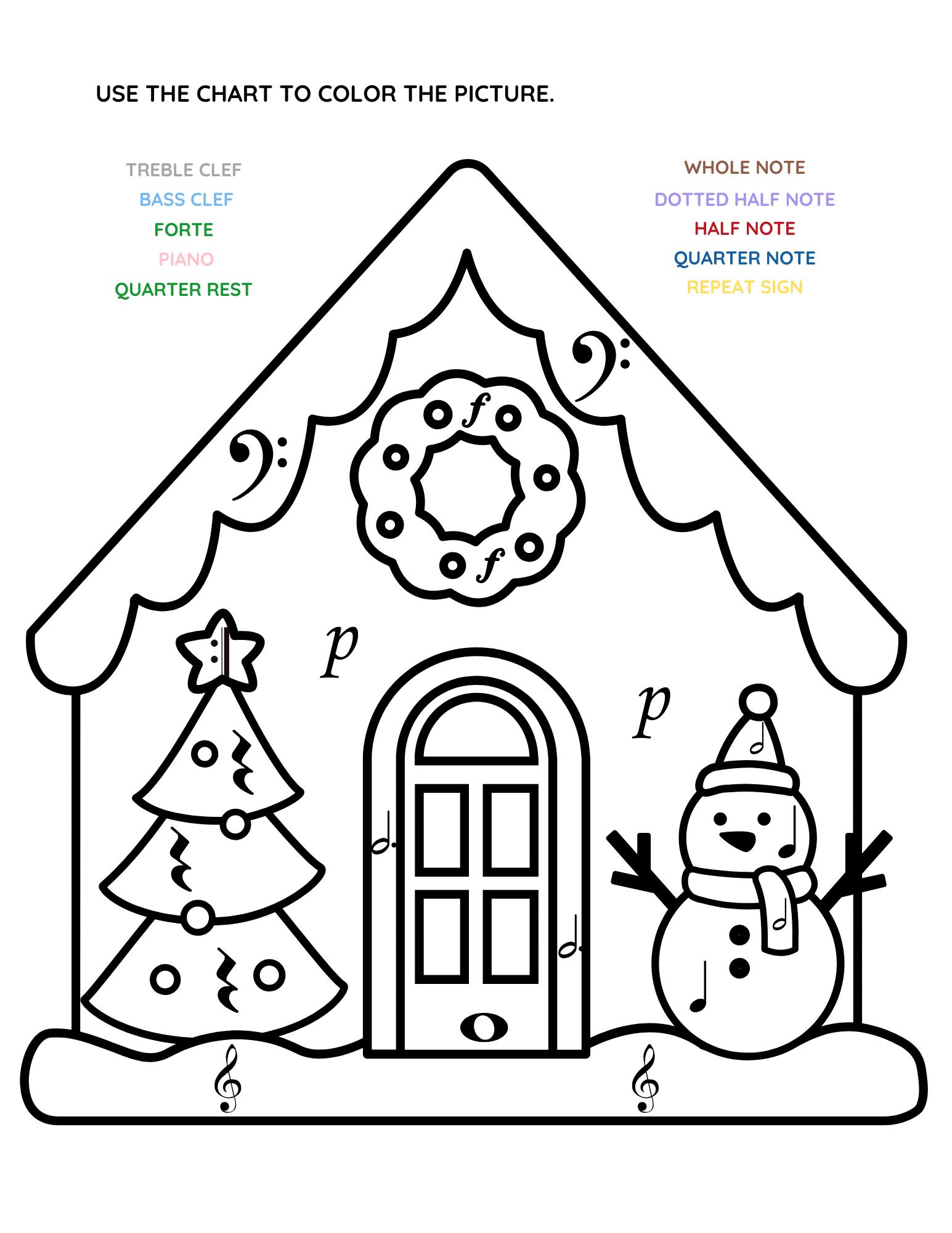 Christmas Music Worksheets Coloring Worksheets Piano Worksheets ...