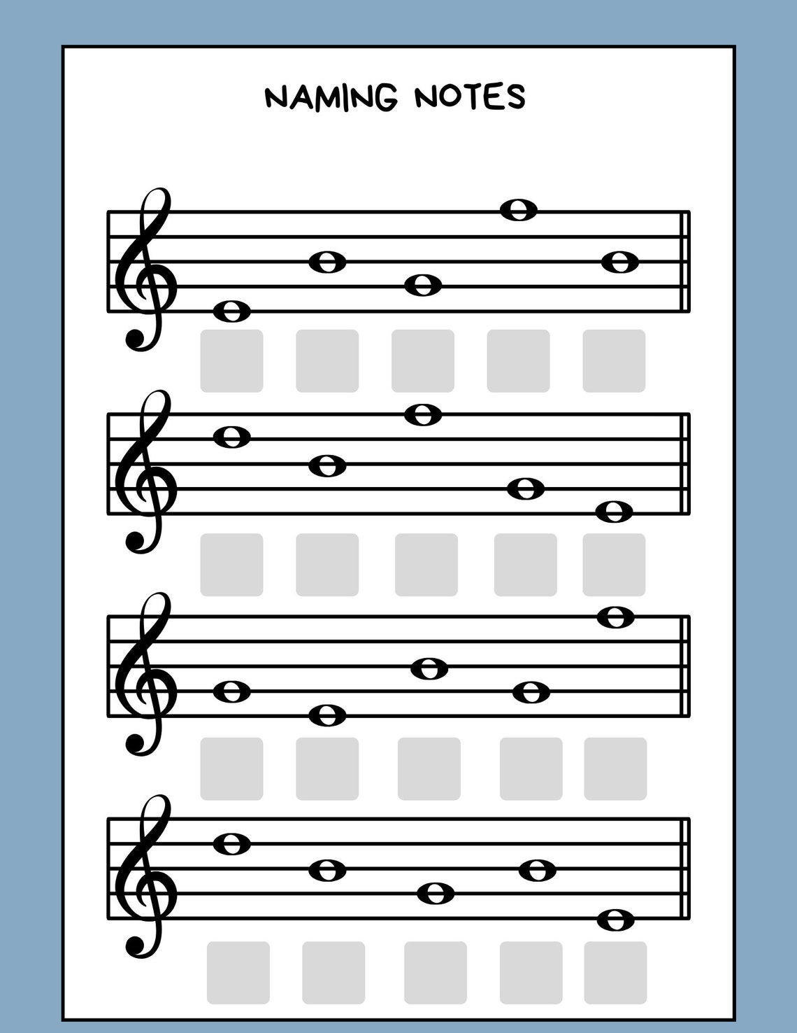Music Worksheets Basic Note Reading Treble Clef Worksheets Bass Clef ...
