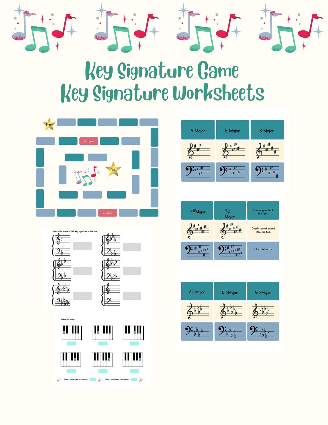 Music Game. Piano Game. Key Signature Game. Music Worksheets. Music ...