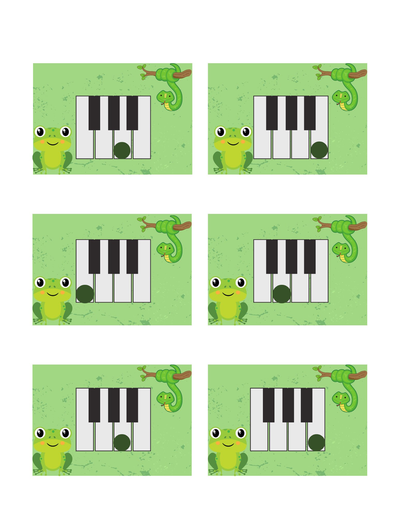 Frog Piano Keys Piano Lesson Group Piano Music Lesson Homeschool Music ...