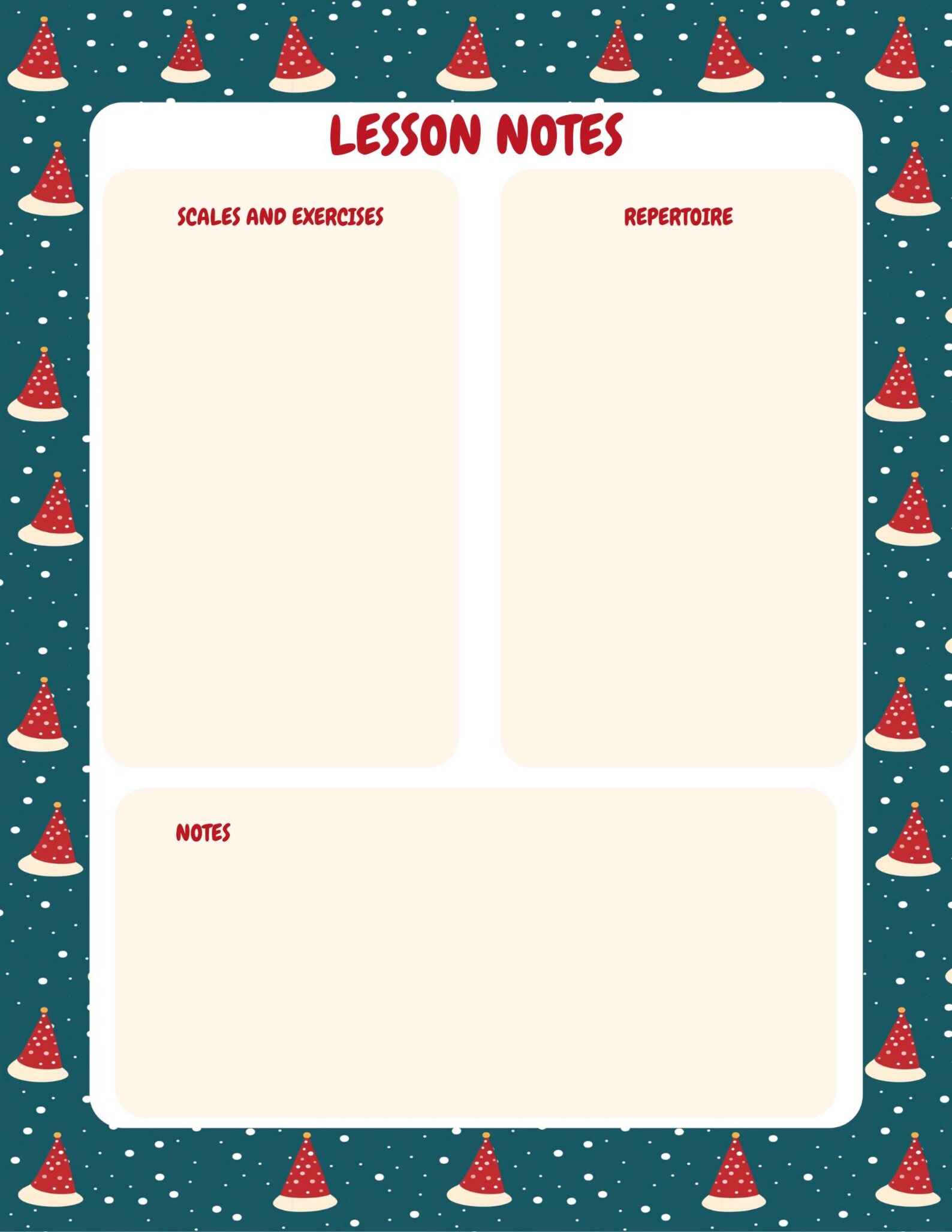 Music Lesson Practice Charts Lesson Notes Music Lesson Piano Lesson ...