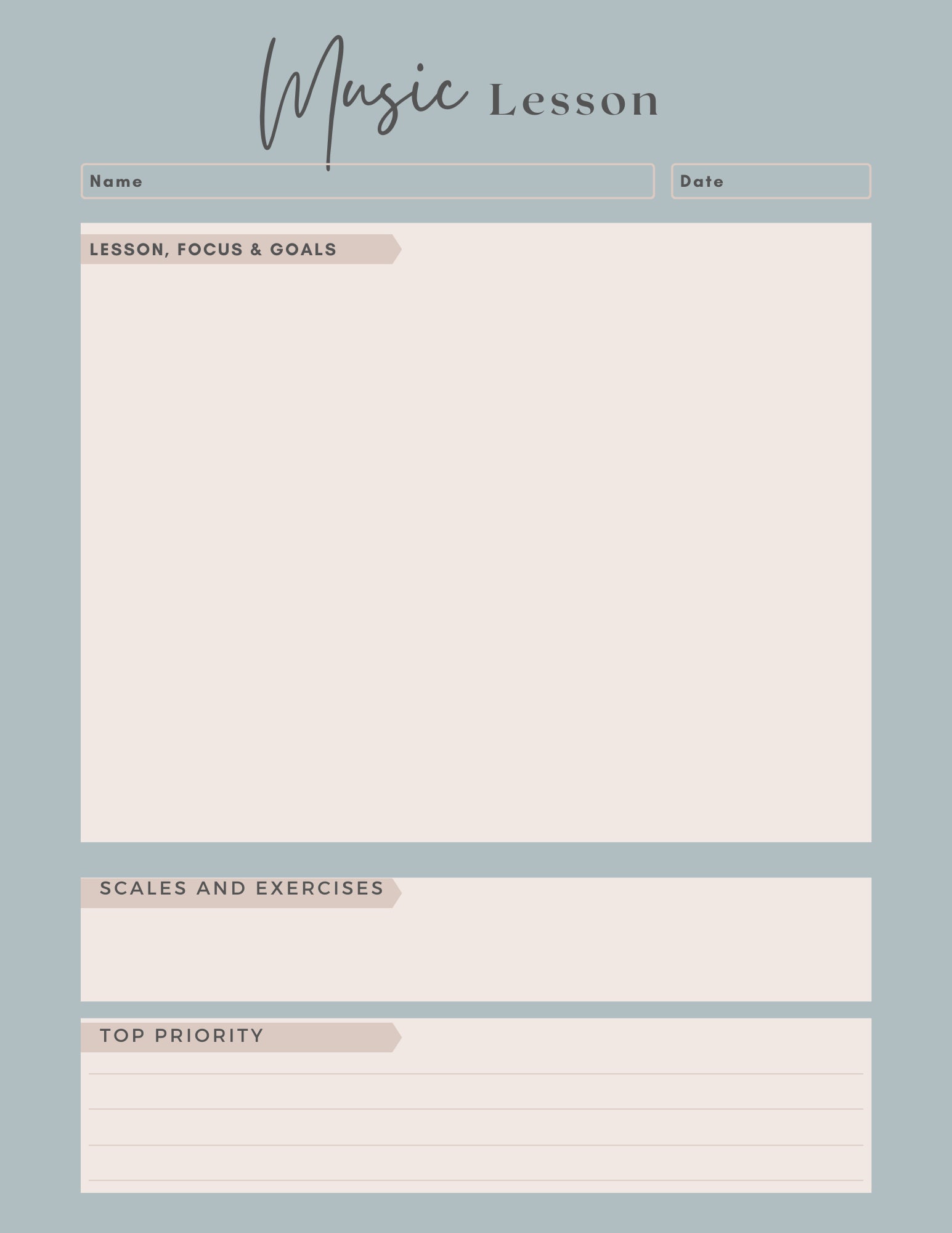 Music Assignment Printable. Music Lesson Piano Lesson Music Teacher ...