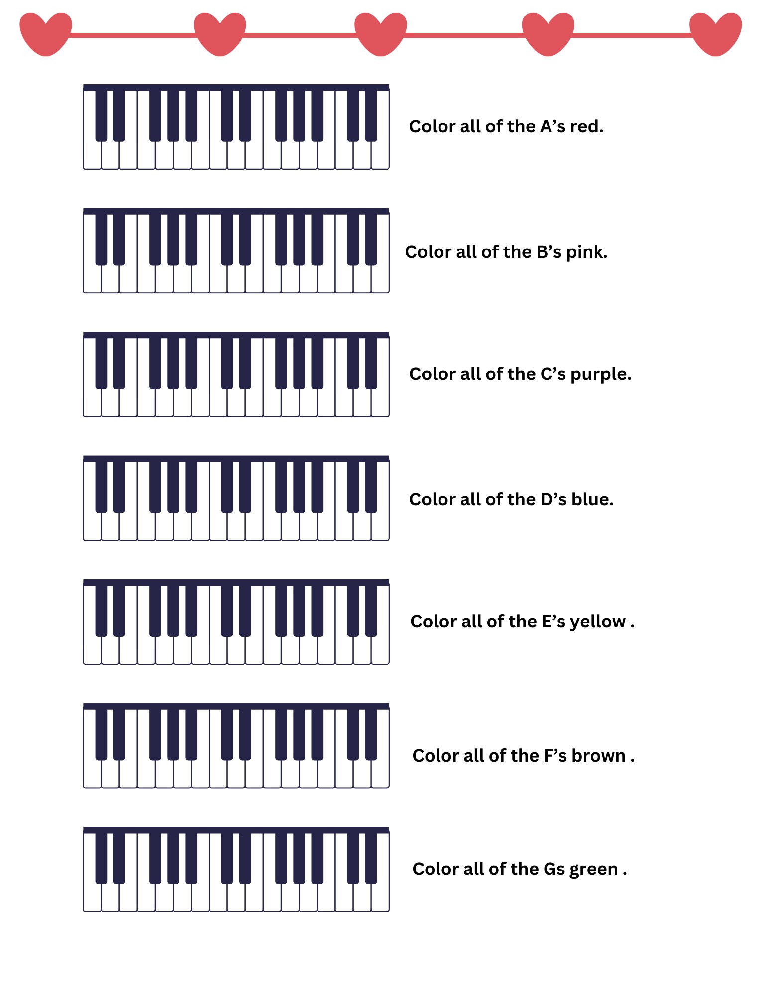 Music Worksheets Piano Game Music Education Piano Lesson Game Music ...