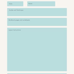 Music Assignment Printable. Music Lesson Piano Lesson Music Teacher ...