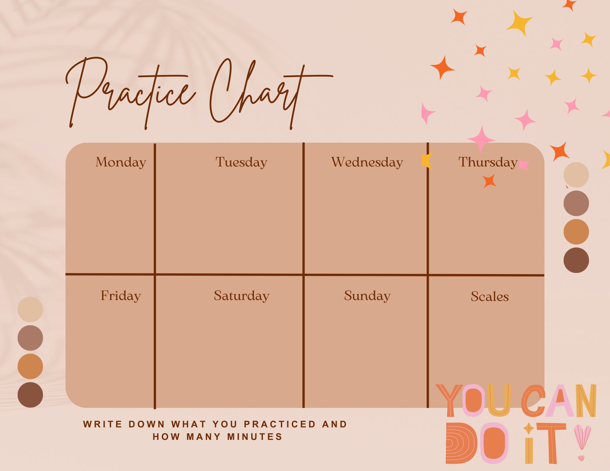 Music Practice Tracker Scale Tracker Repertoire List Piano Lesson Music ...