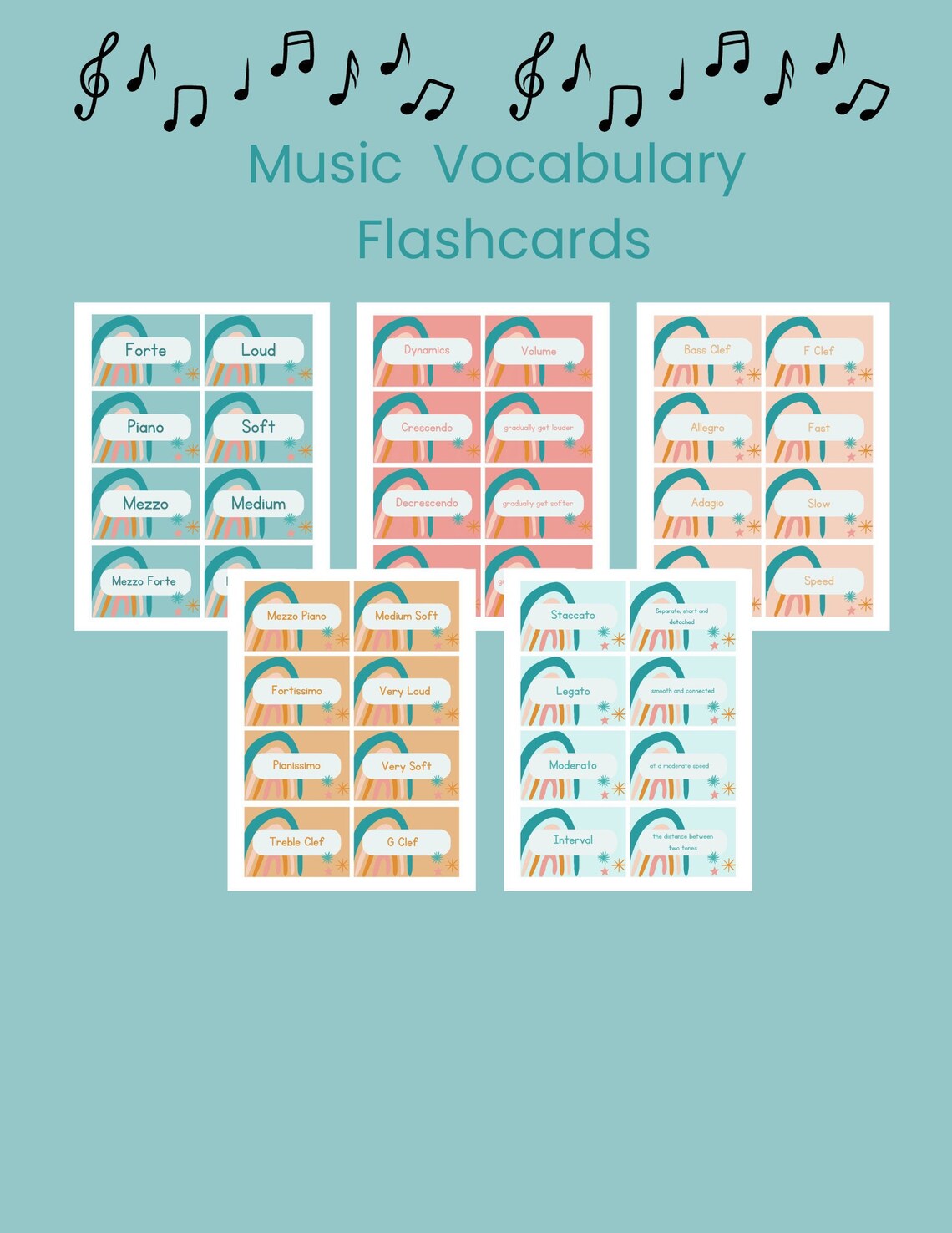 Music Vocabulary Flashcards Piano Lessons Music Lessons Homeschool ...