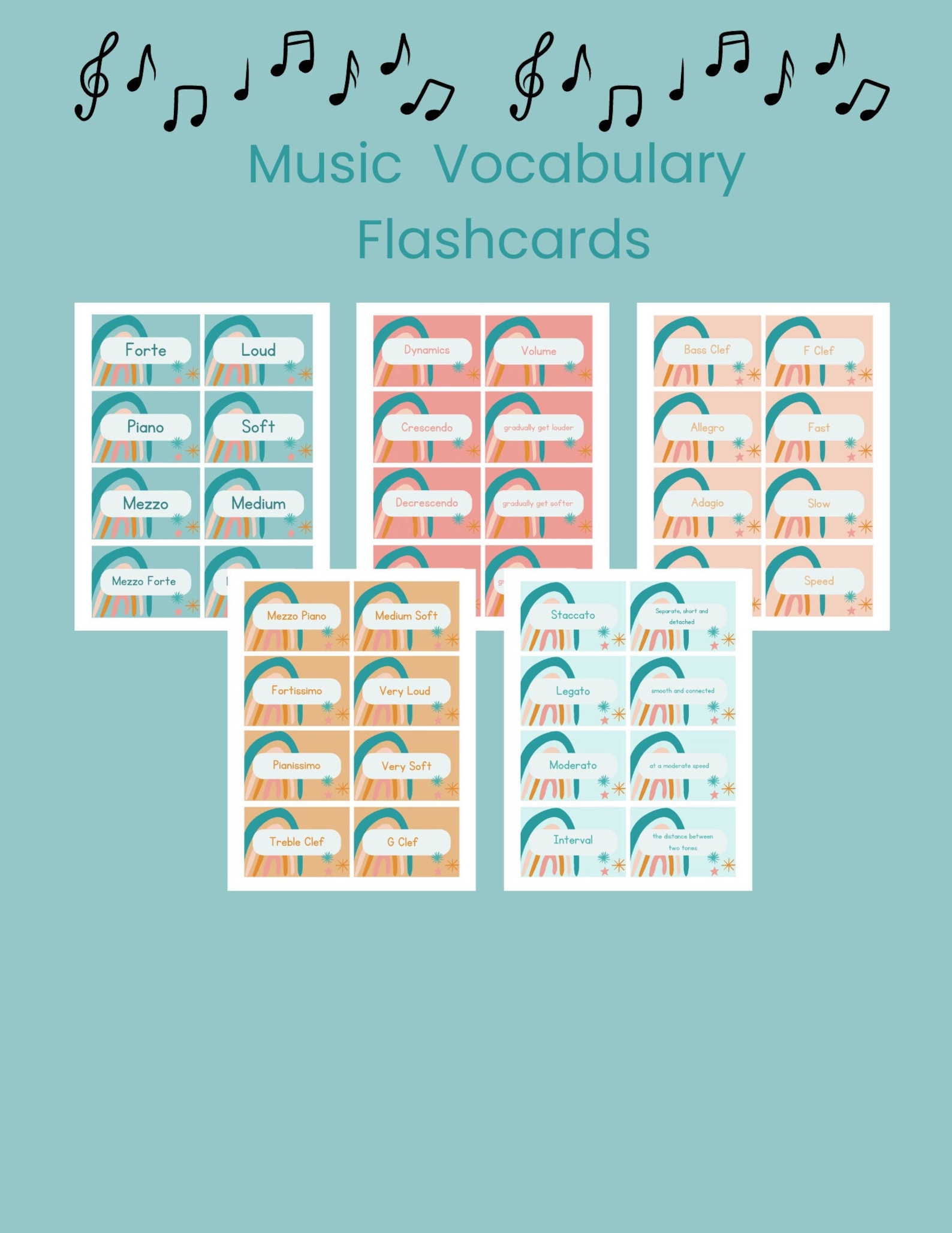 Music Vocabulary Flashcards Piano Lessons Music Lessons Homeschool ...