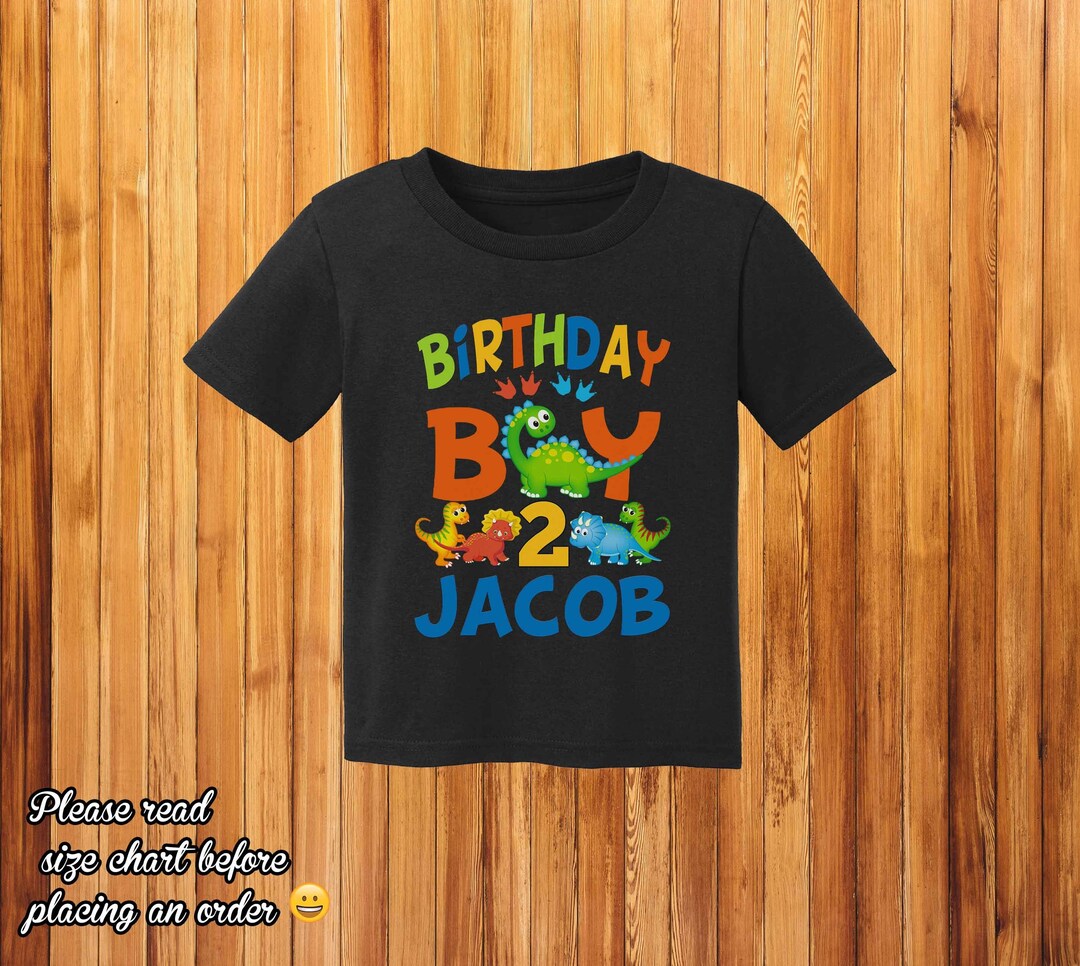 Personalized Dinosaur Birthday Boy Shirt: Dino Party Tee - Etsy