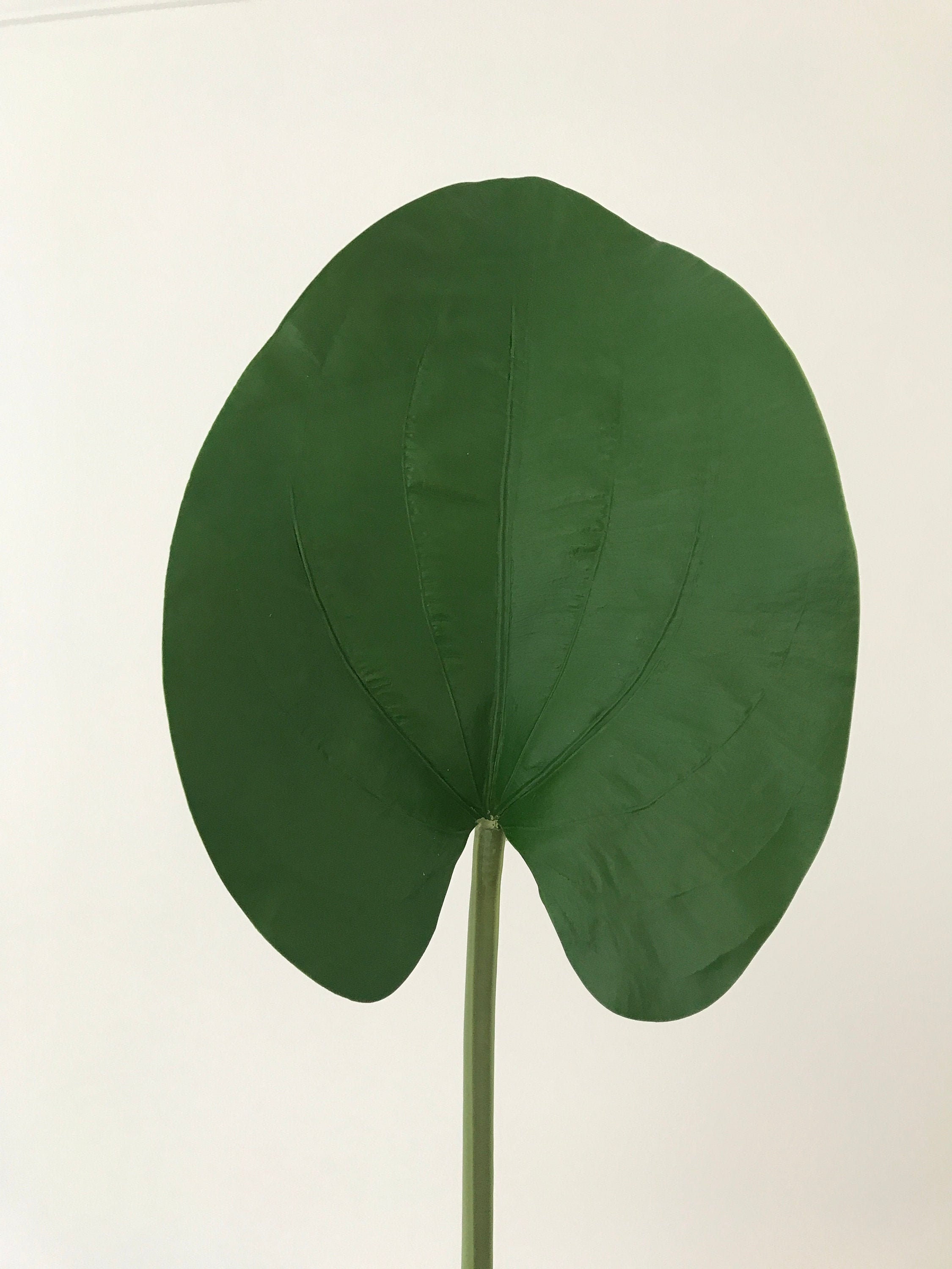 Long Green Artificial Leaf, Fake Round Leaf, Fake Foliage, Faux Lotus ...