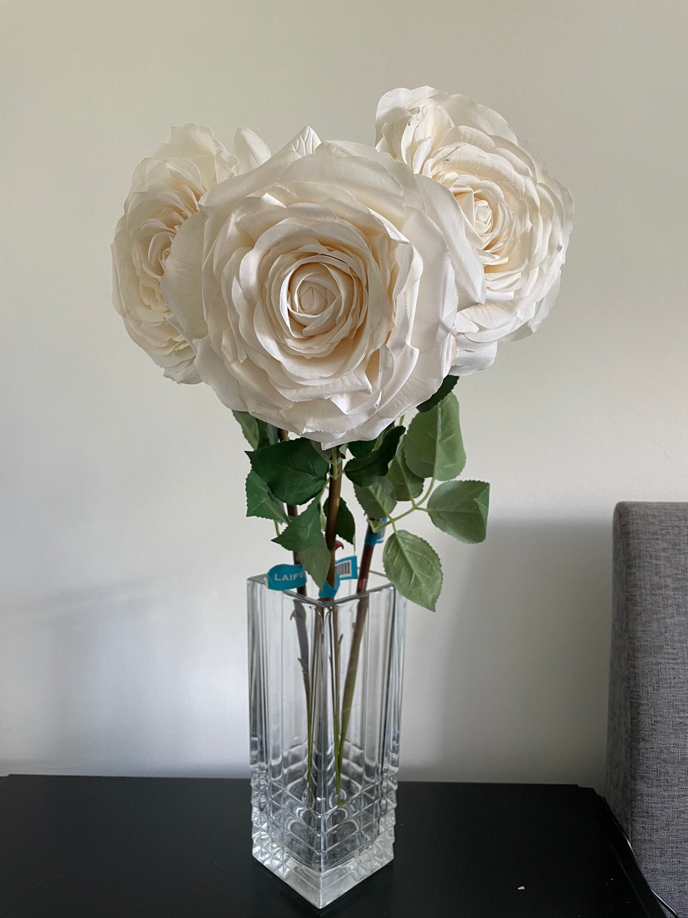 Artificial White Rose, Fresh Looks Faux White Rose, Artificial ...