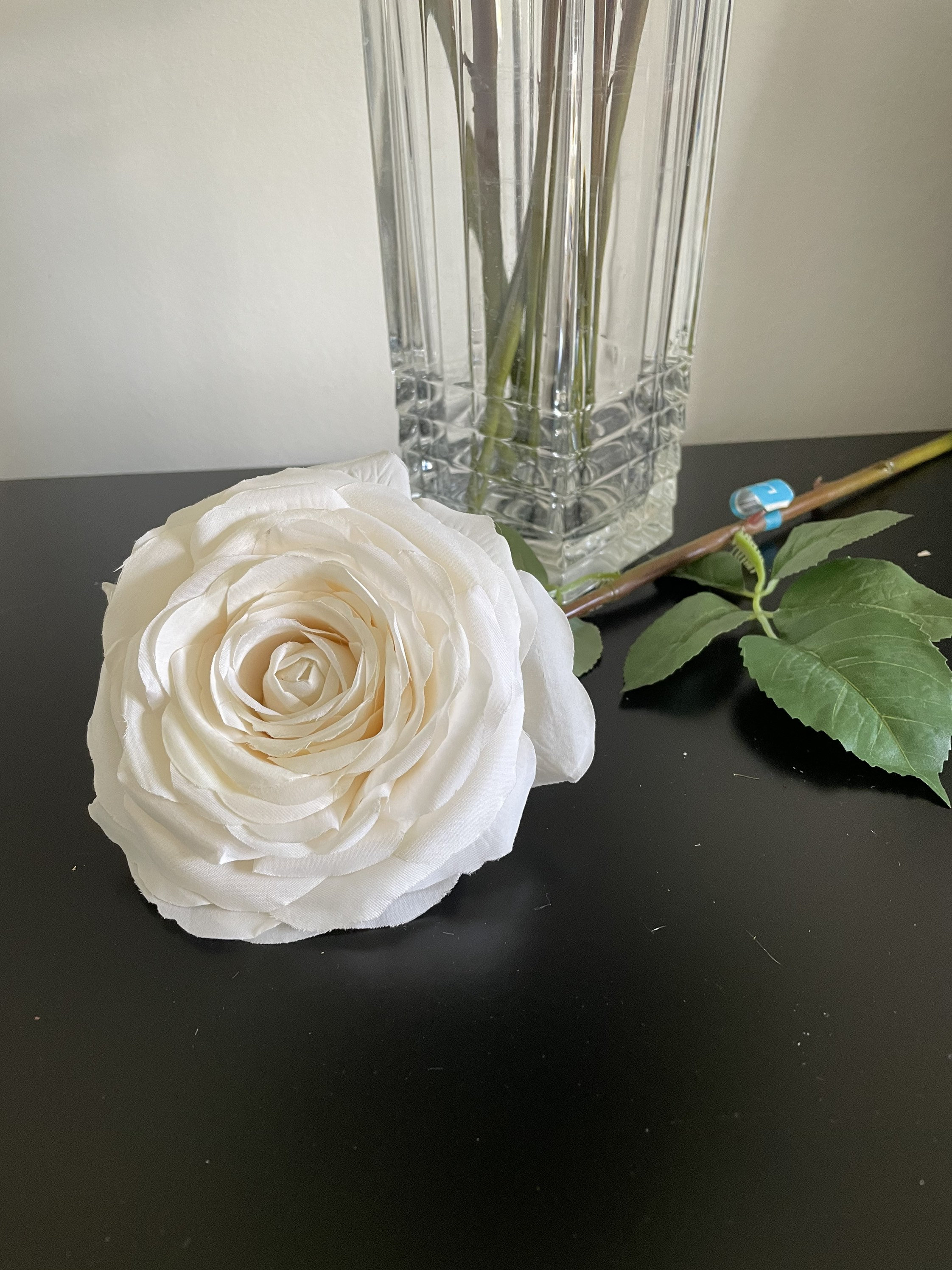 Artificial White Rose, Fresh Looks Faux White Rose, Artificial ...