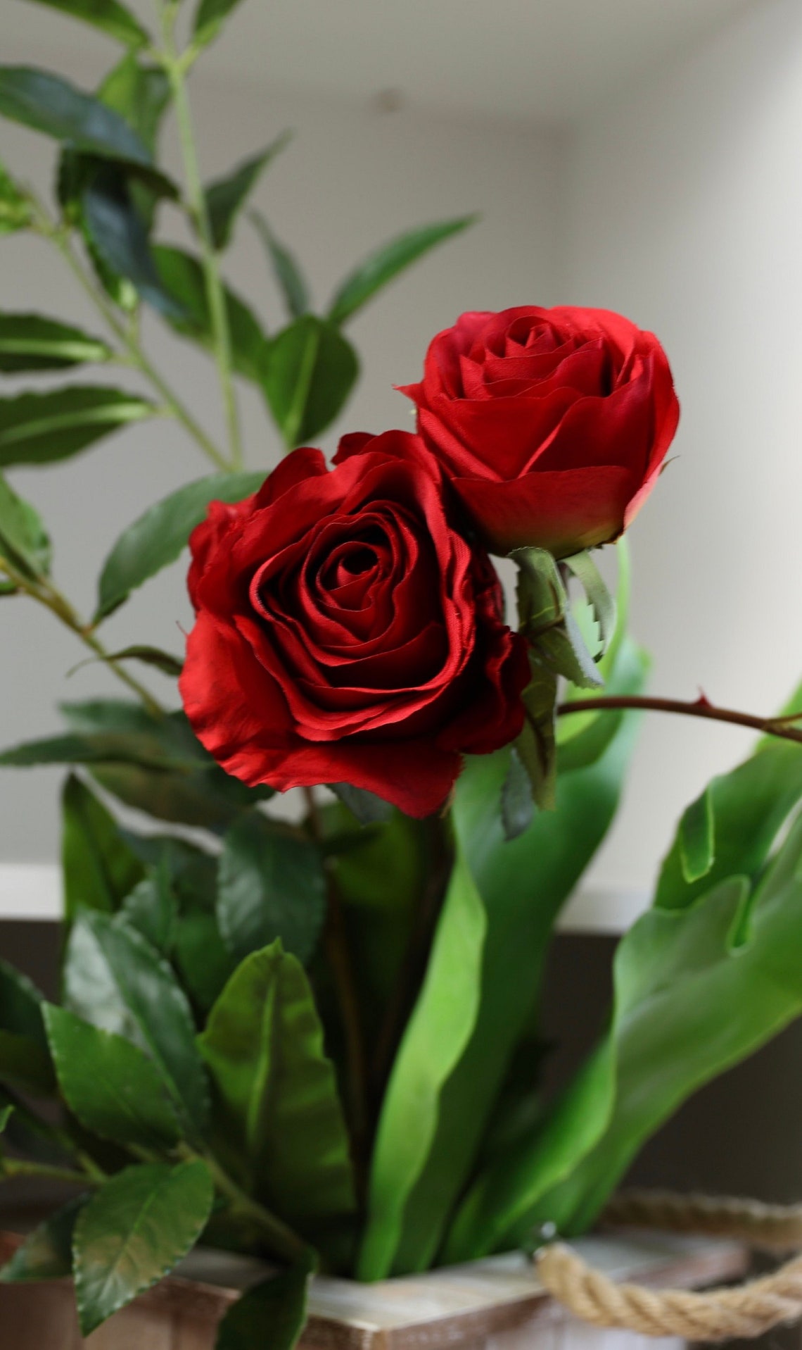 Artificial Red Rose Beautiful Full Blossom Roses Fake Roses | Etsy