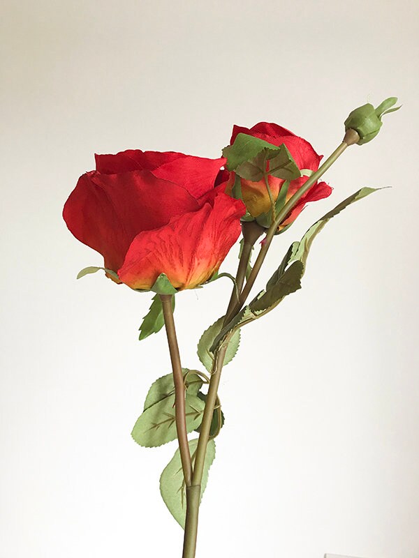 Artificial Red Rose, Beautiful Full Blossom Roses, Fake Roses for ...