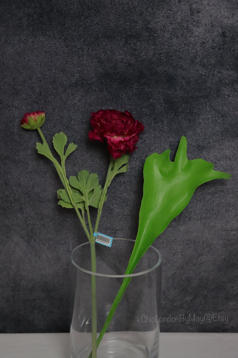 Fake green leaf artifitical green leaf realistic fake fresh | Etsy