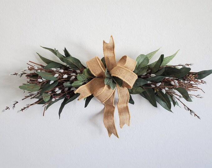 Farmhouse Swag Farmhouse Wall Decor Over Door Swag Rustic Wall Decor ...