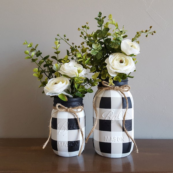 Mason Jar Vases - Etsy