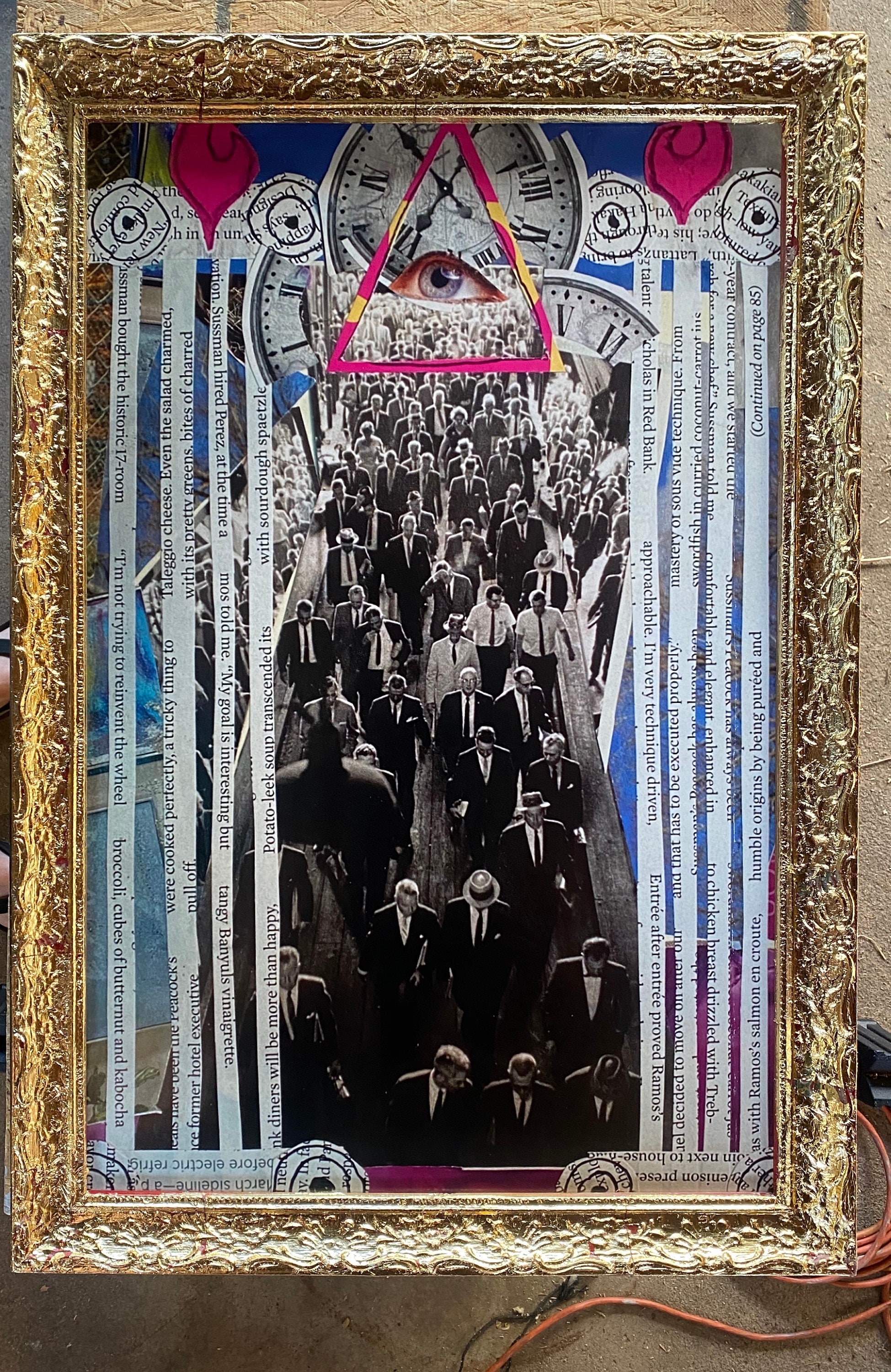29 by 19 Poster Print Collage Title ILLUMINATI APOCALYPSE Gold Leaf ...