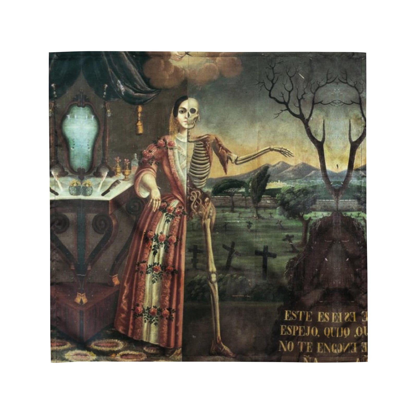 Tarot Cloth - Skeleton Lady - Etsy
