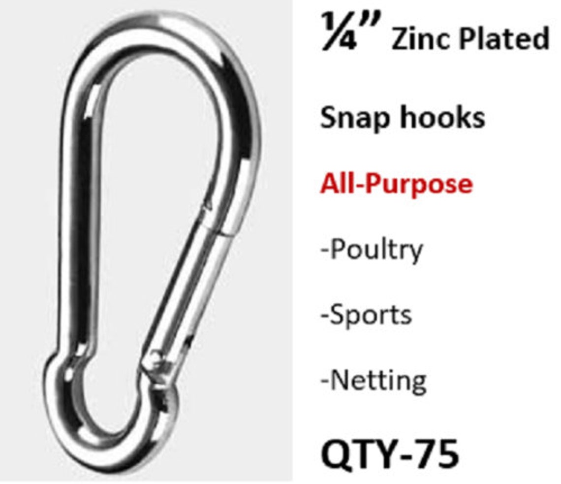 Pulleys & Zinc Carabiner Snap Hooks/clips Sports NETTING BASEBALL ...