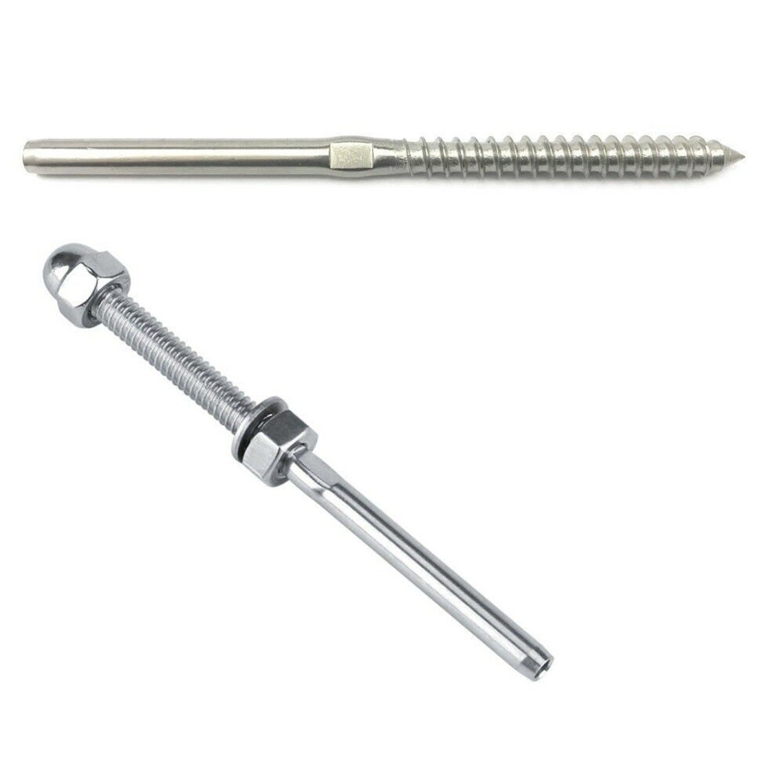 3 sets Cable railing lag screws & End fittings for 1/8 | Etsy