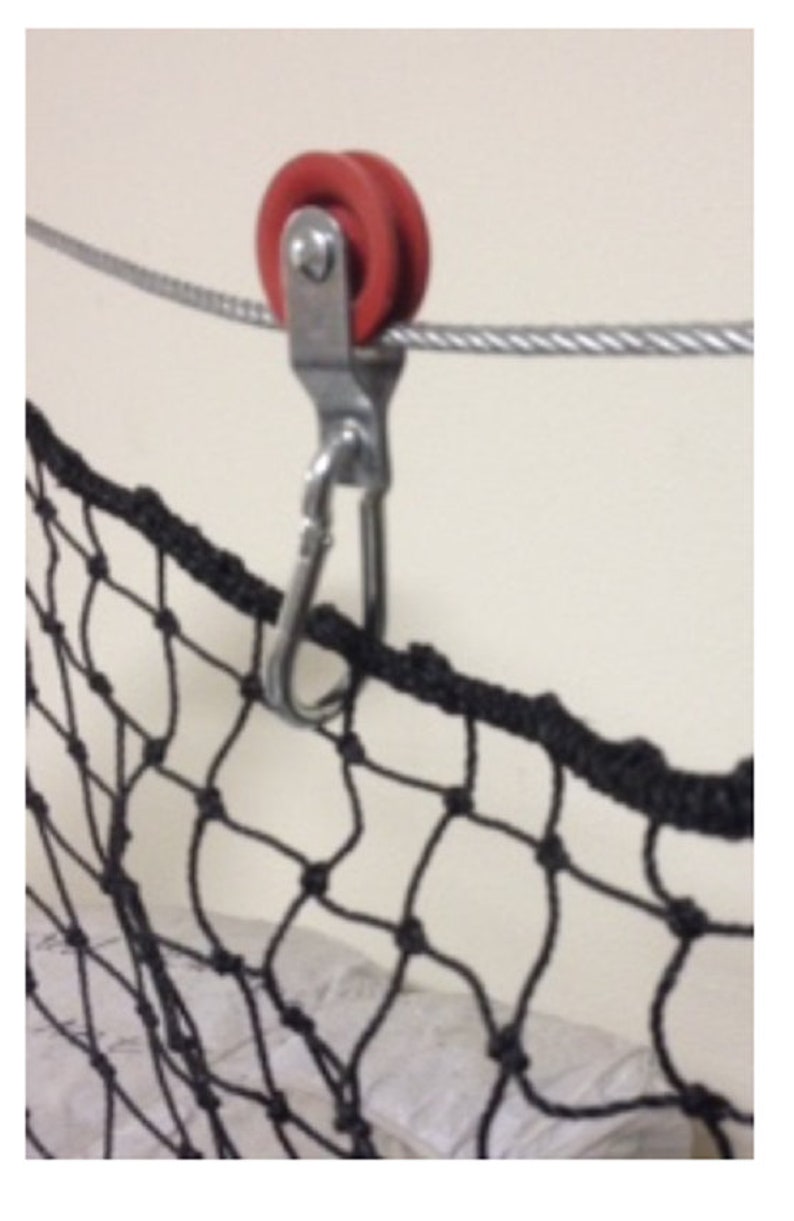 Pulleys & Zinc Carabiner Snap Hooks/clips Sports Netting Baseball ...