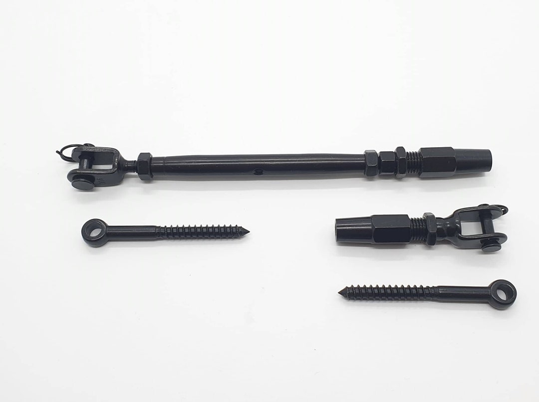 Black Oxide 1/8" Cable Railing T316 Stainless Steel Wood Kit Quick ...