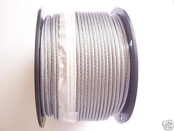 1000' 18 7x7 Galvanized Aircraft cable wire rope Includes Cable ...