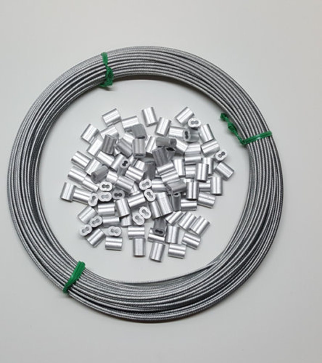SNARE CABLE Galvanized 3/32",1x19, 100 Ft Cable With Aluminum Sleeves ...