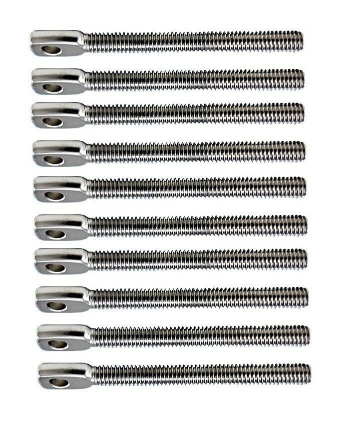 T316 Stainless Steel Threaded Eye Tabs for Cable Railing Metal Post - Etsy