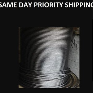 T316 Stainless Steel Cable 1/8 7x19 Steel Wire Rope - Etsy