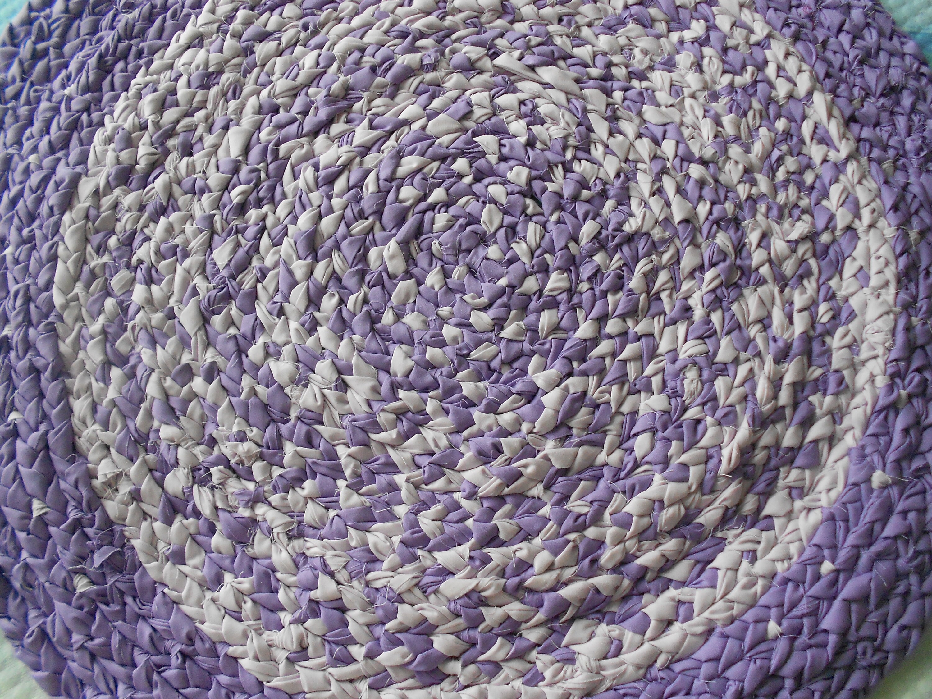 Heritage Braided Rag Rug Round Colorful 100% Cotton Fabric Eco-friendly ...