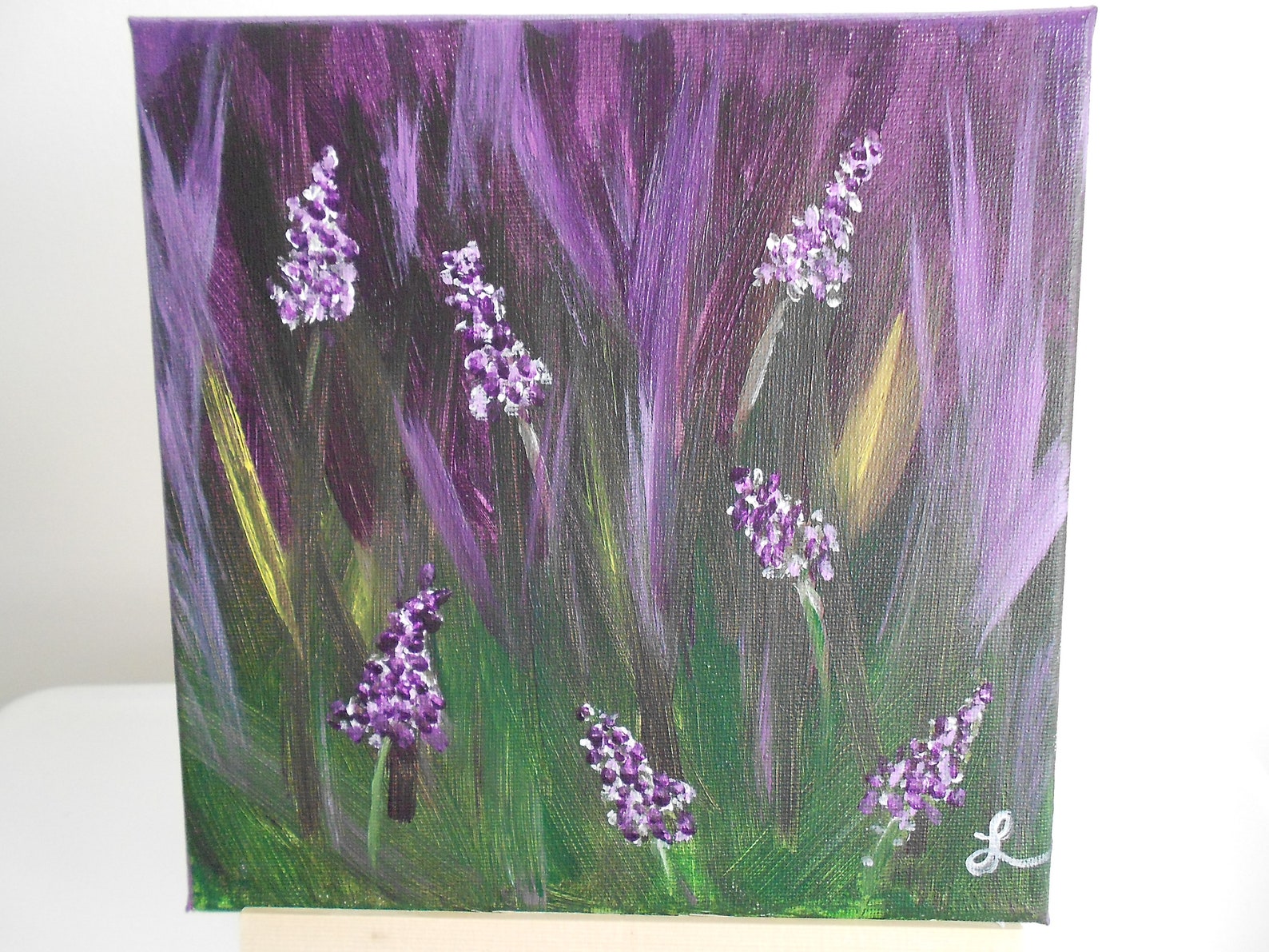 Flower Wall Art Painting Lavender Flowers Wall Art Floral Wall Art ...