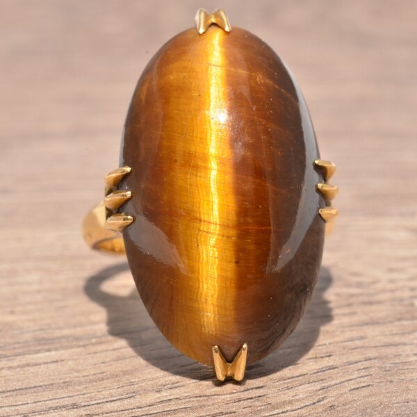 Tiger Eye Ring - Etsy