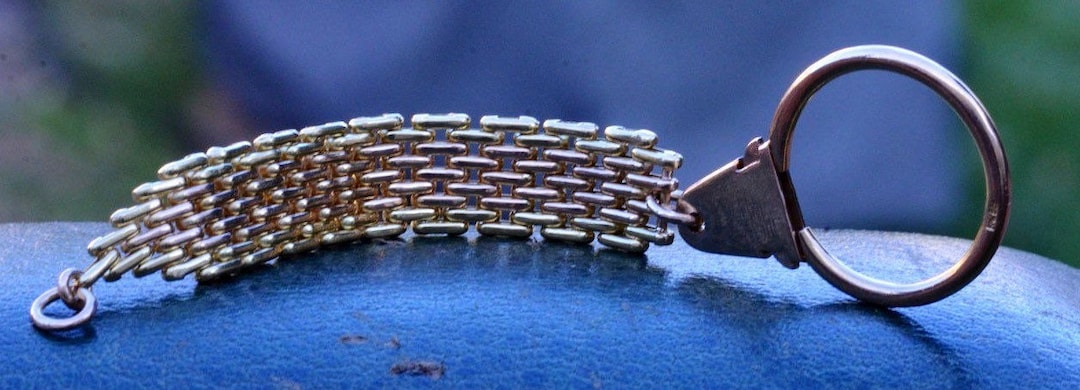 Antique Rose Gold and Yellow Gold Key Chain - Etsy