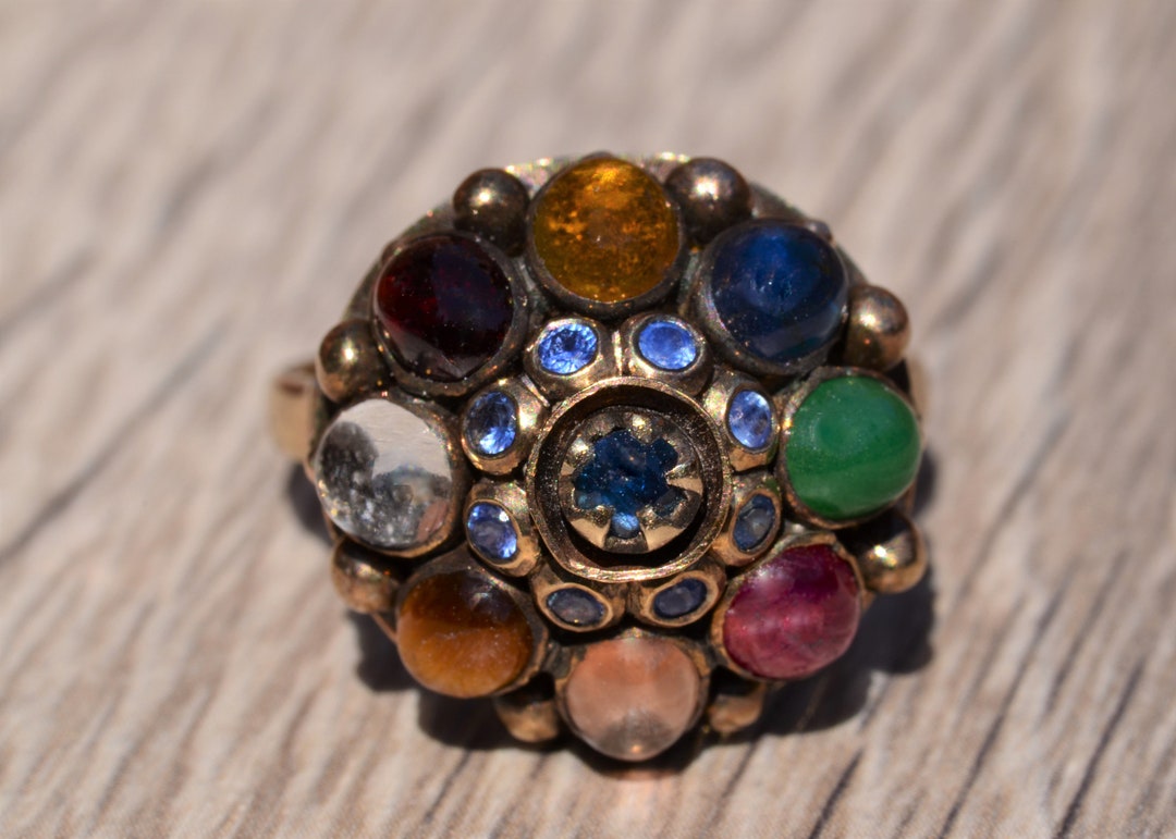 Antique Princess Ring Set in the Center With a Natural Blue Sapphire - Etsy