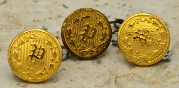 Antique Monogrammed Buttons - Gem