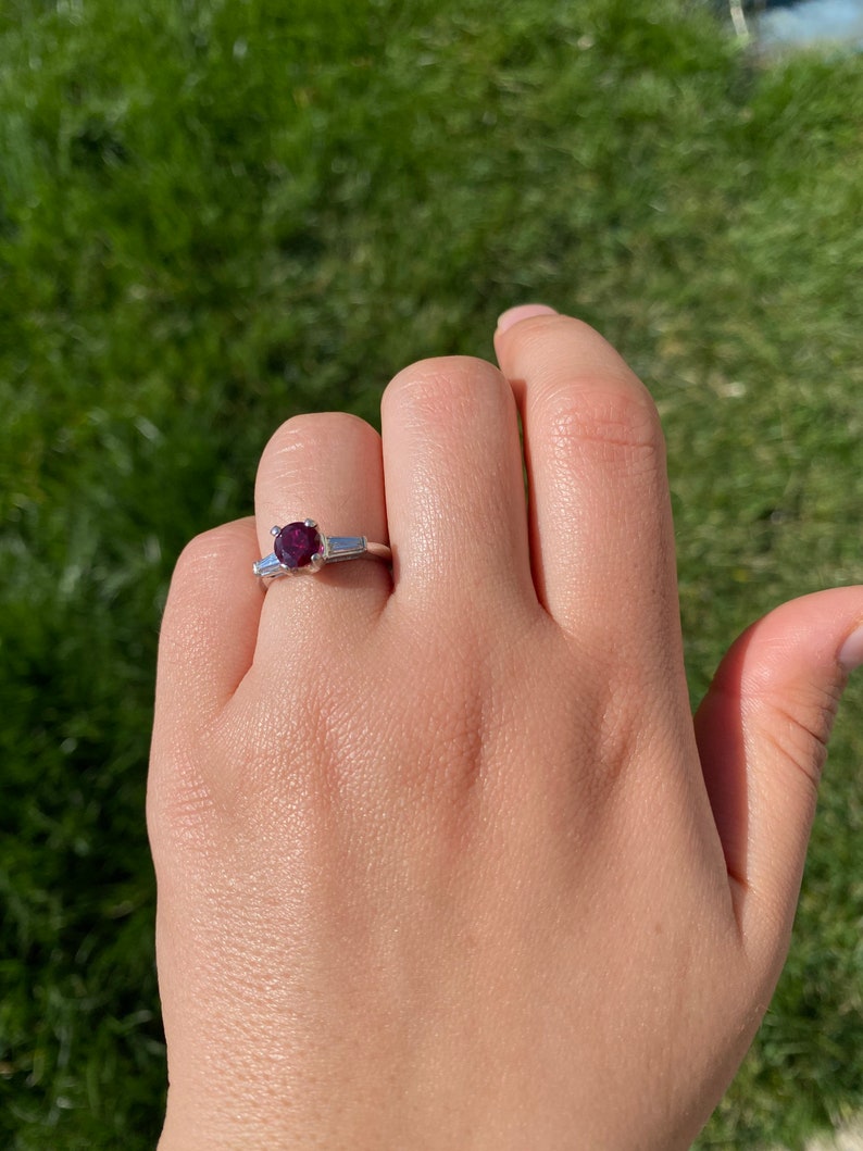 Antique Platinum Ring Set With 1 Carat Laboratory Grown Ruby - Etsy