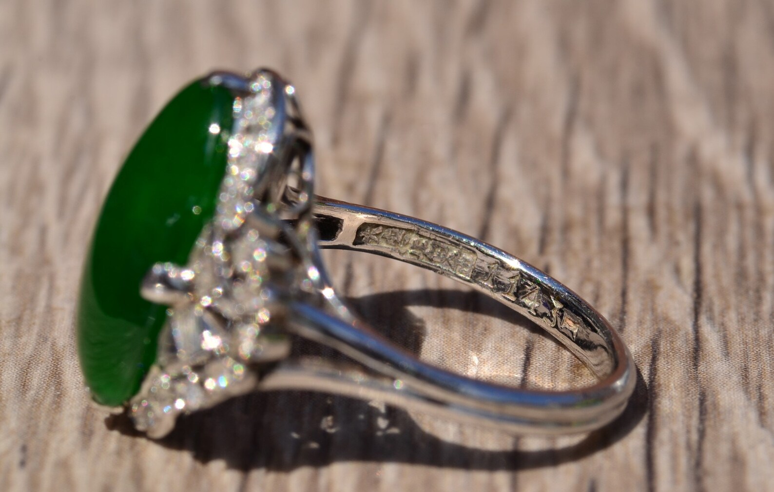 Outstanding Signed Imperial Fei Cui A Jadeite Jade Ring in - Etsy