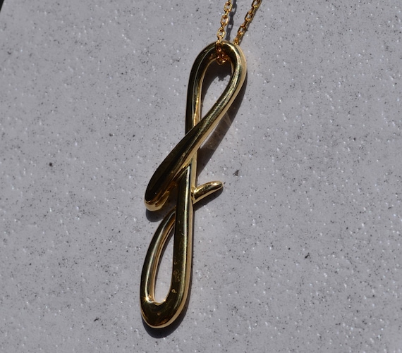 Elsa Peretti Signed Tiffany and Company Initial F Pendant Etsy