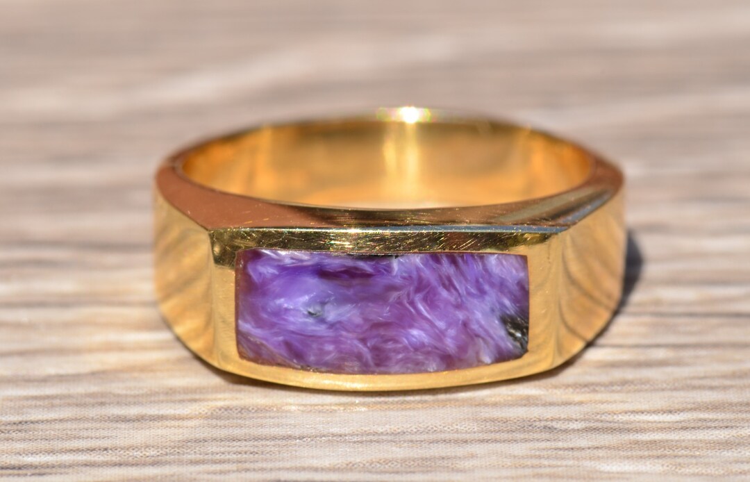 Karl Lagerfeld Signed Charoite Ring - Etsy