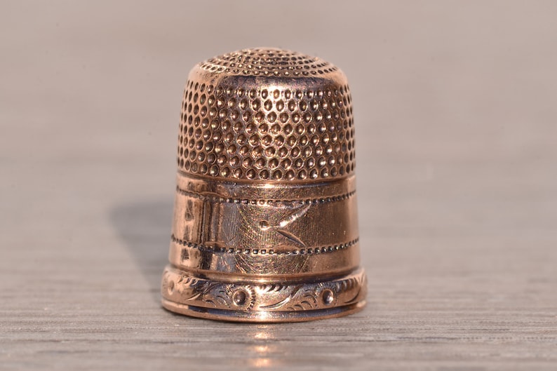 Antique Rose Gold Thimble - Etsy